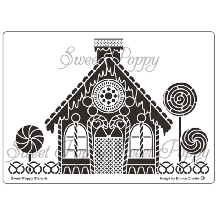 Sweet Poppy Stencil / Gingerbread House – Chain Reaction Qld